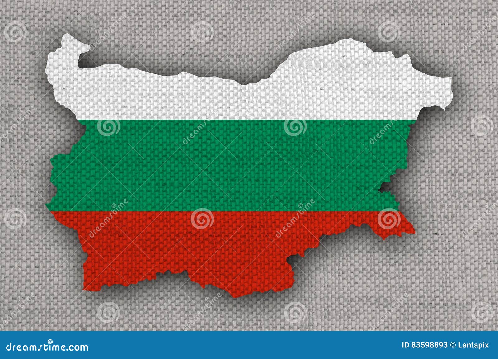 Textured Map of Bulgaria in Nice Colors Stock Image - Image of shadow ...