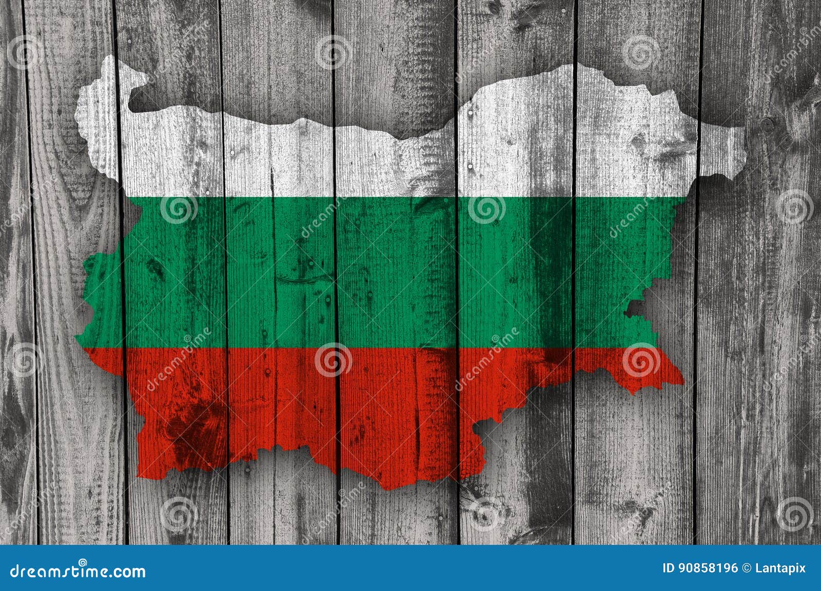Textured Map of Bulgaria in Nice Colors Stock Illustration ...