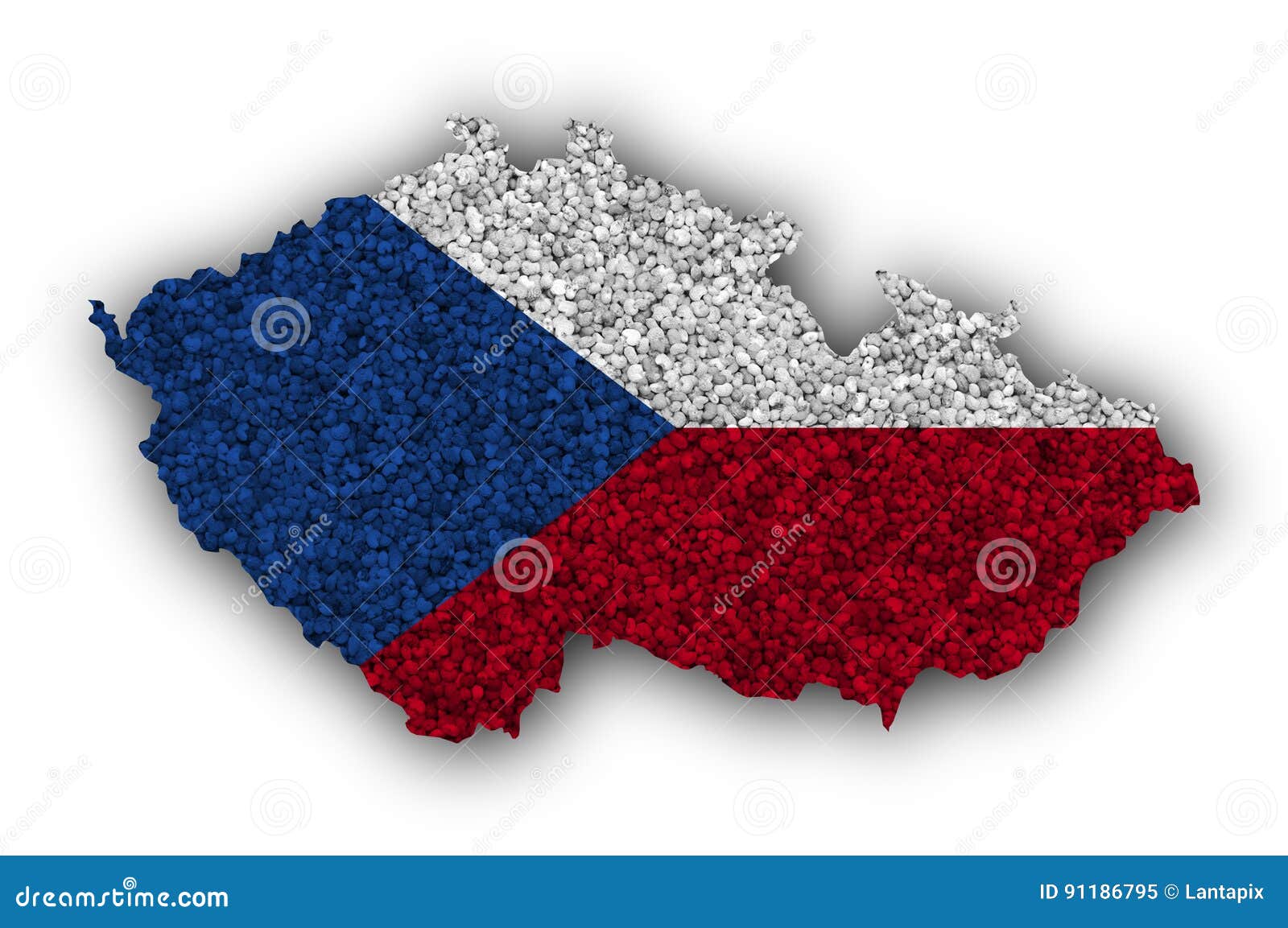 Textured Map of Czech Republic in Nice Colors Stock Image - Image of ...