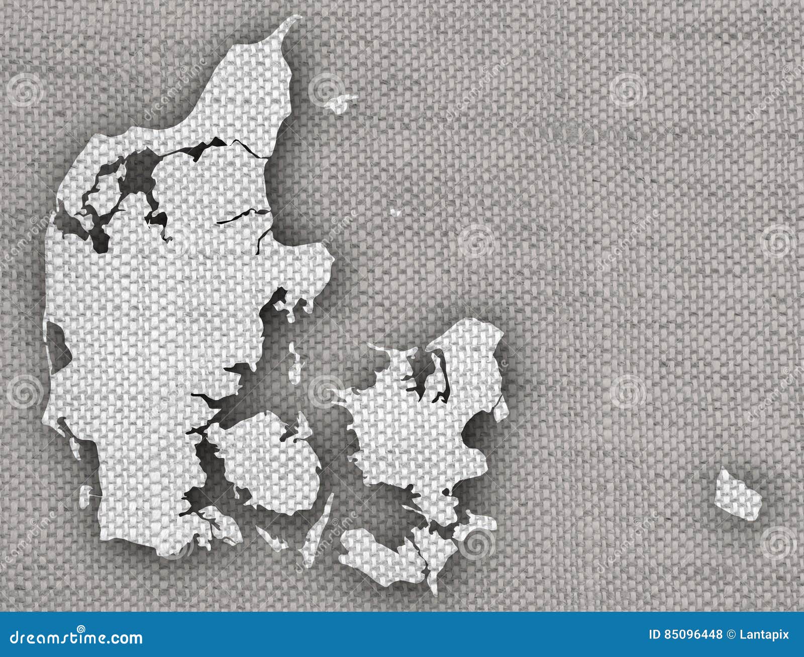 Textured Map of Denmark in Nice Colors Stock Illustration ...