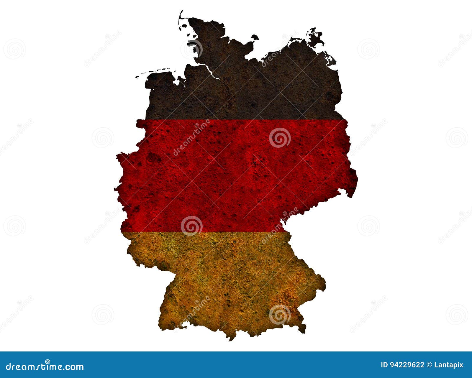 Textured Map of Germany in Nice Colors Stock Photo - Image of isolated ...