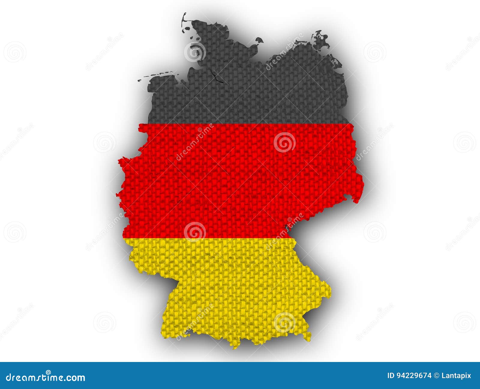 Textured Map of Germany in Nice Colors Stock Illustration ...