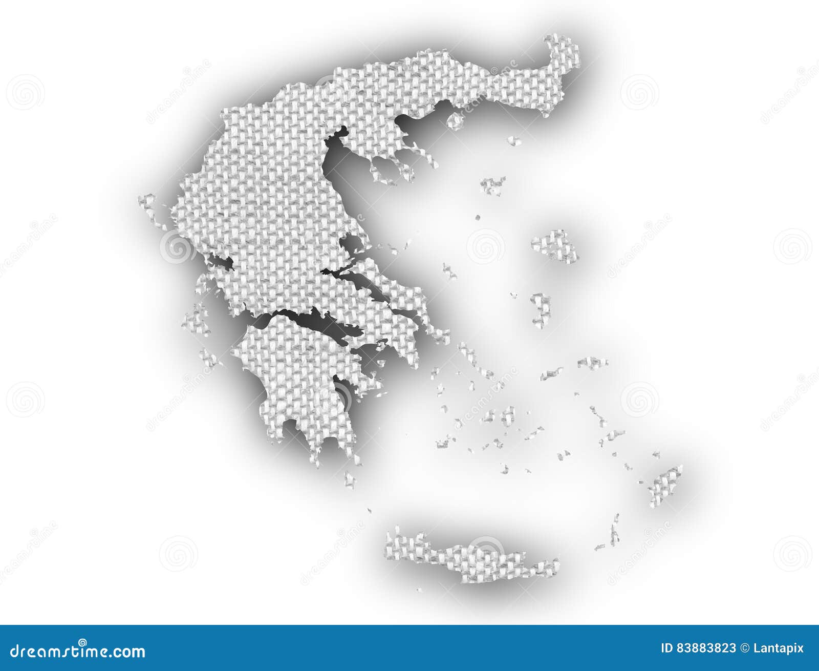 Textured Map of Greece in Nice Colors Stock Illustration - Illustration ...