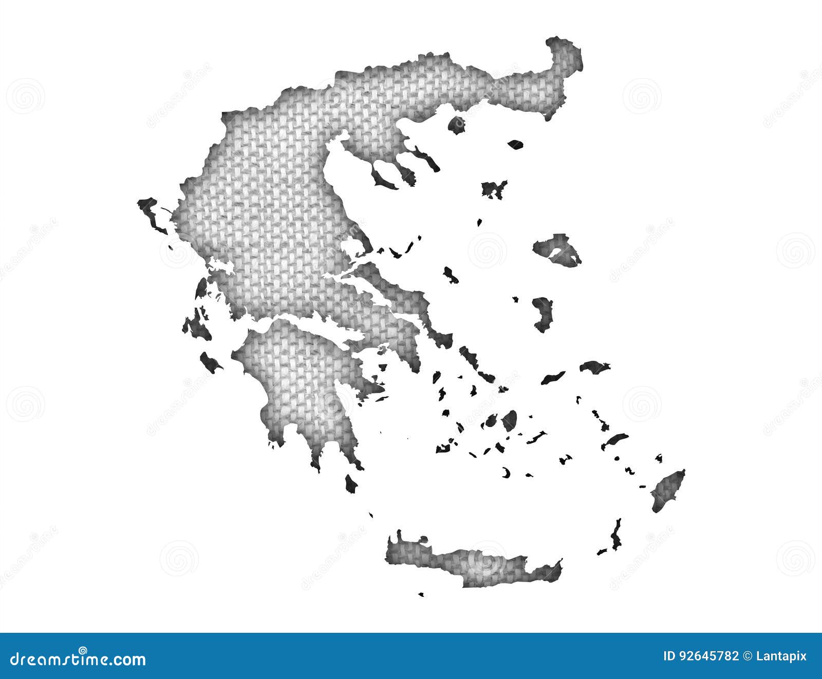 Textured Map of Greece in Nice Colors Stock Illustration - Illustration ...