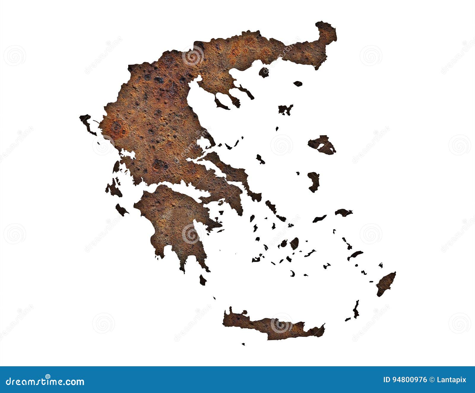 Textured Map of Greece in Nice Colors Stock Photo - Image of shadow ...