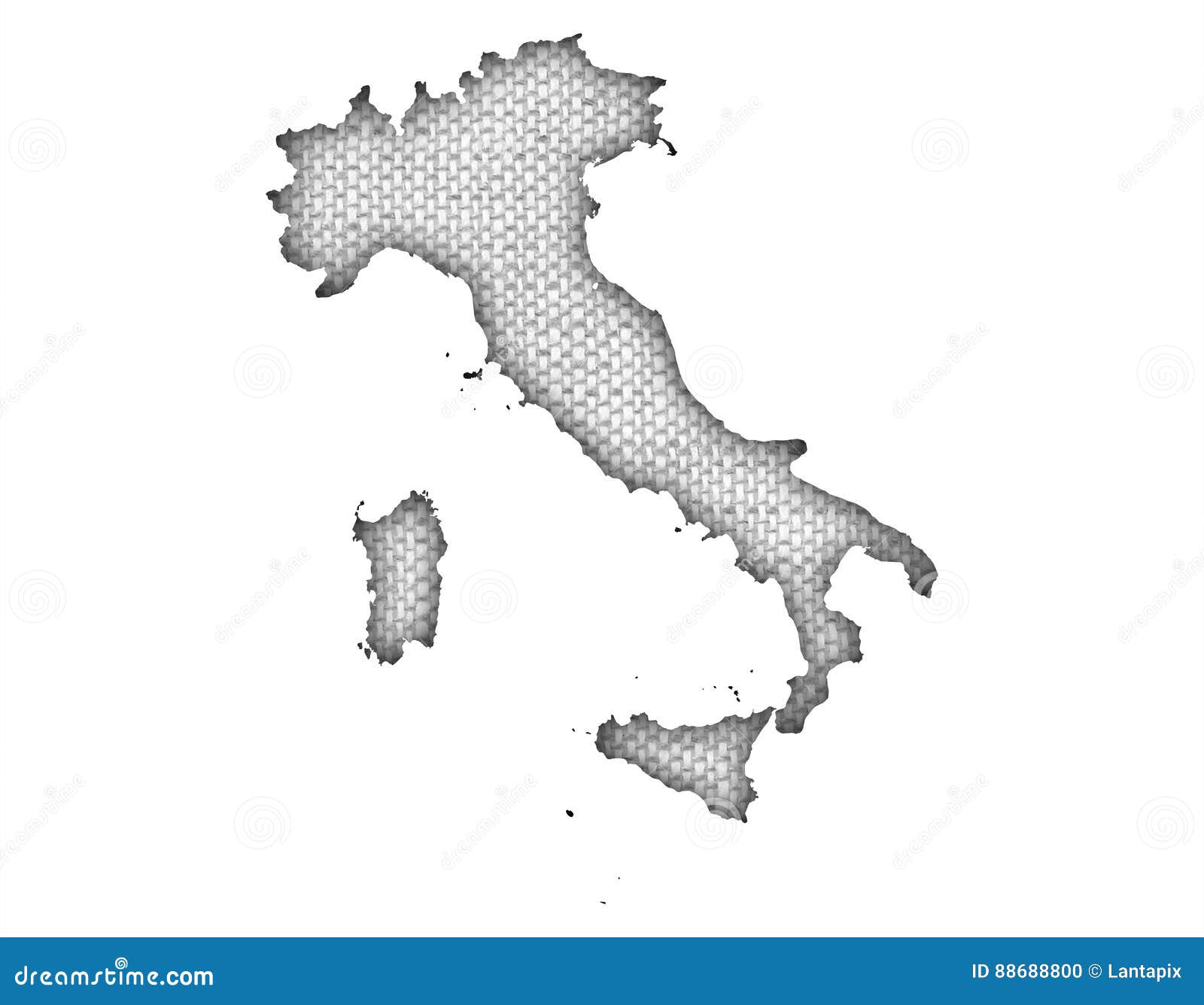 Textured Map of Itlay in Nice Colors Stock Illustration - Illustration ...
