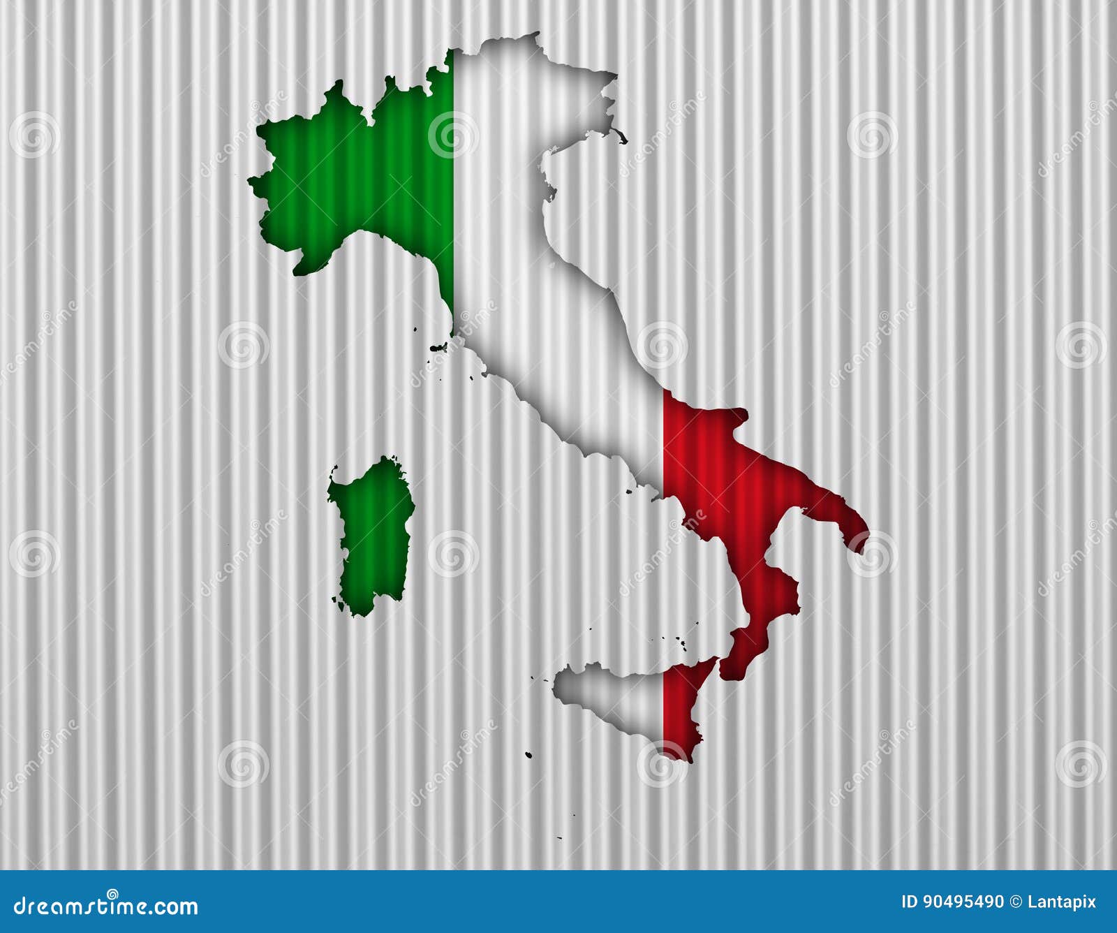 Textured Map Of Itlay In Nice Colors Royalty-Free Stock Photo ...