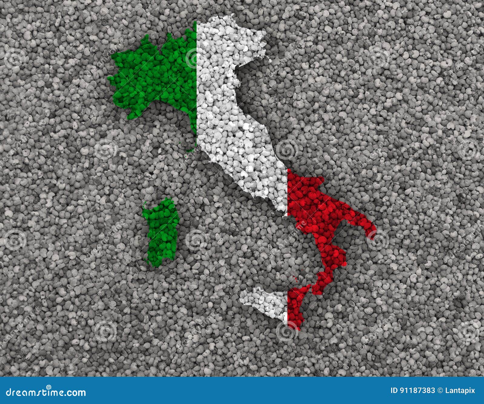 Textured Map Of Itlay In Nice Colors Royalty-Free Stock Photo ...