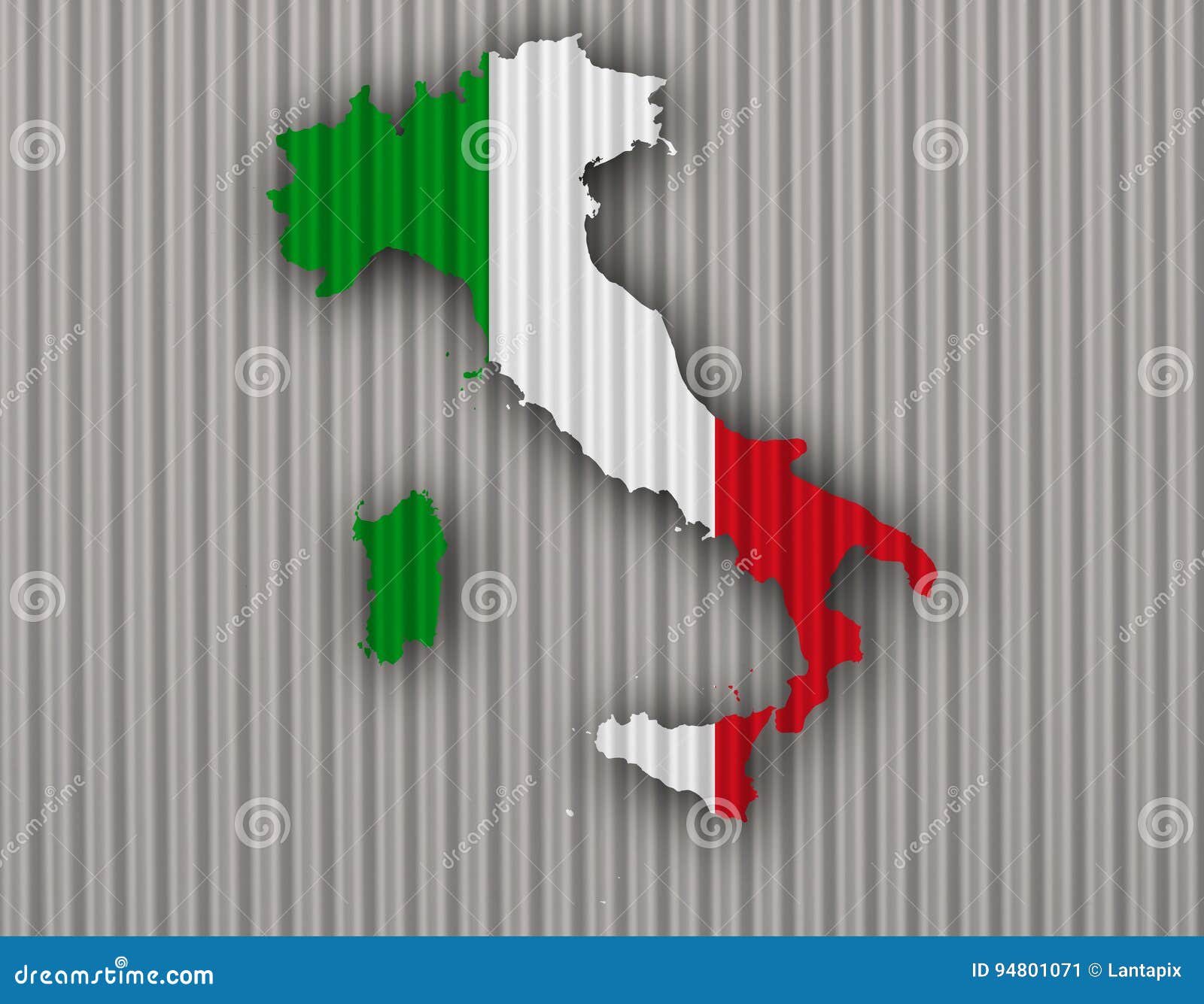 Textured Map Of Itlay In Nice Colors Royalty-Free Stock Photo ...