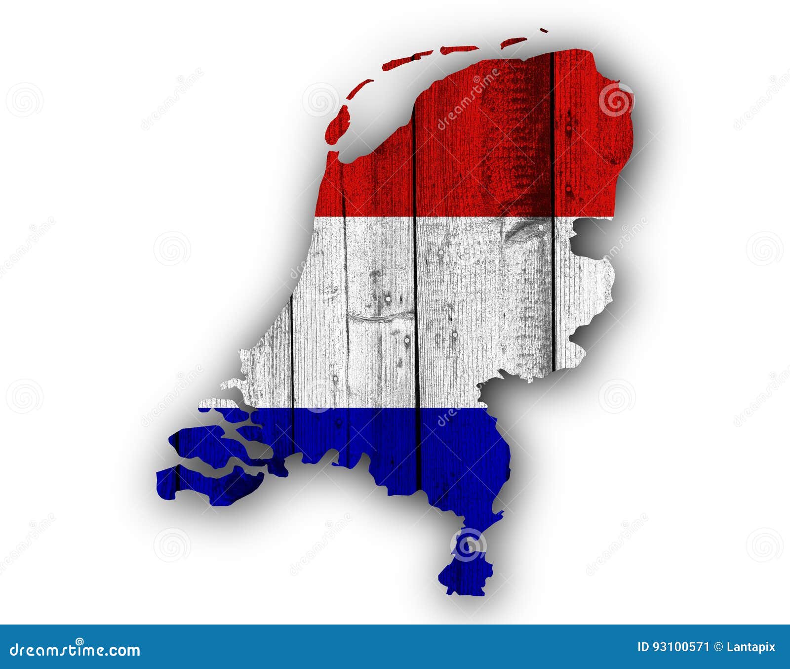 Textured Map of the Netherlands in Nice Colors Stock Image - Image of ...