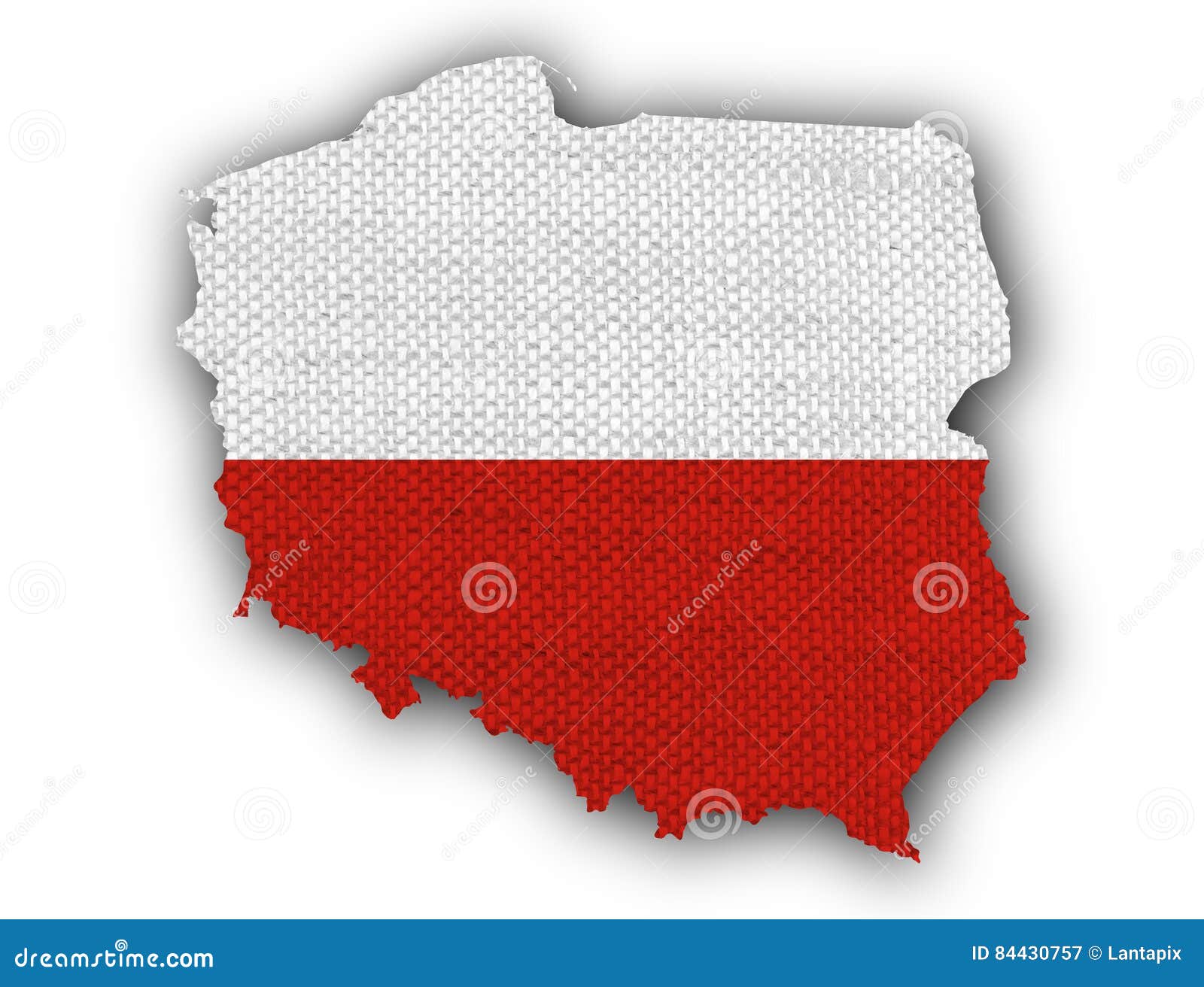 Textured Map of Poland in Nice Colors Stock Image - Image of cloth ...
