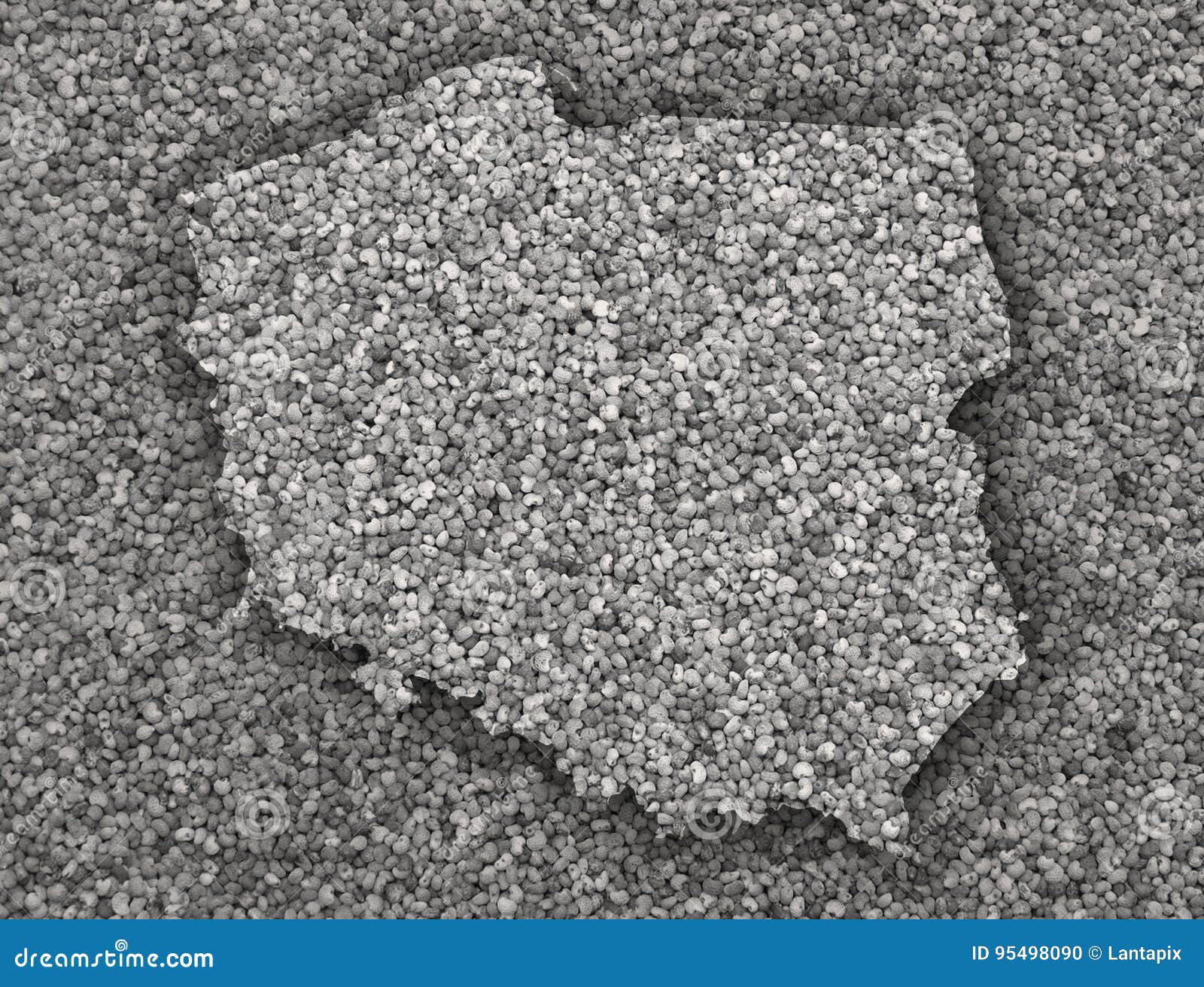 Textured Map of Poland in Nice Colors Stock Illustration - Illustration ...