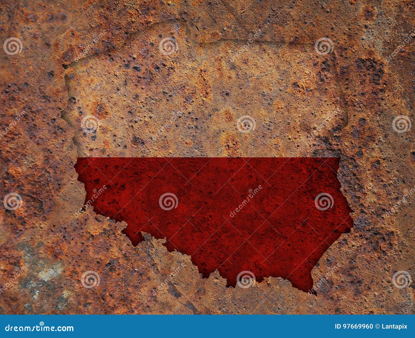 Textured Map of Poland in Nice Colors Stock Photo - Image of pattern ...