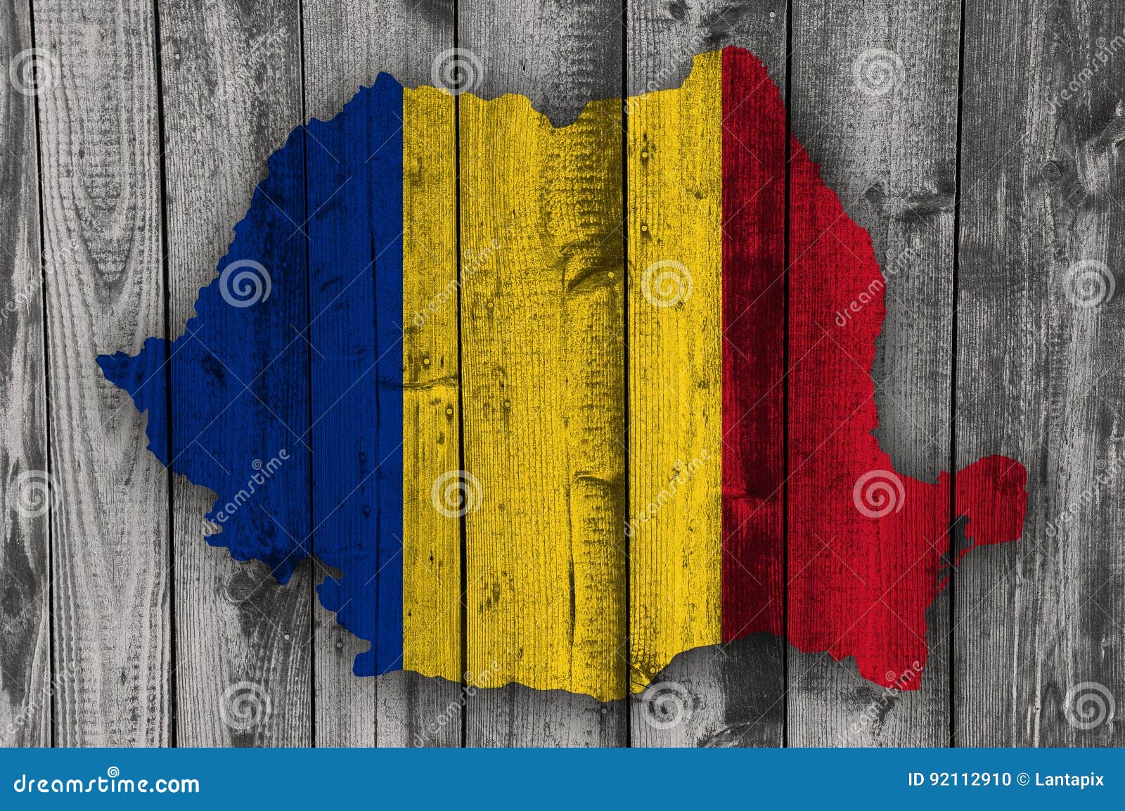 Textured Map of Romania in Nice Colors Stock Illustration ...