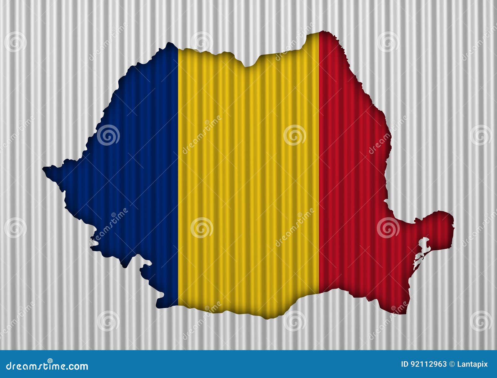 Textured Map of Romania in Nice Colors Stock Illustration ...