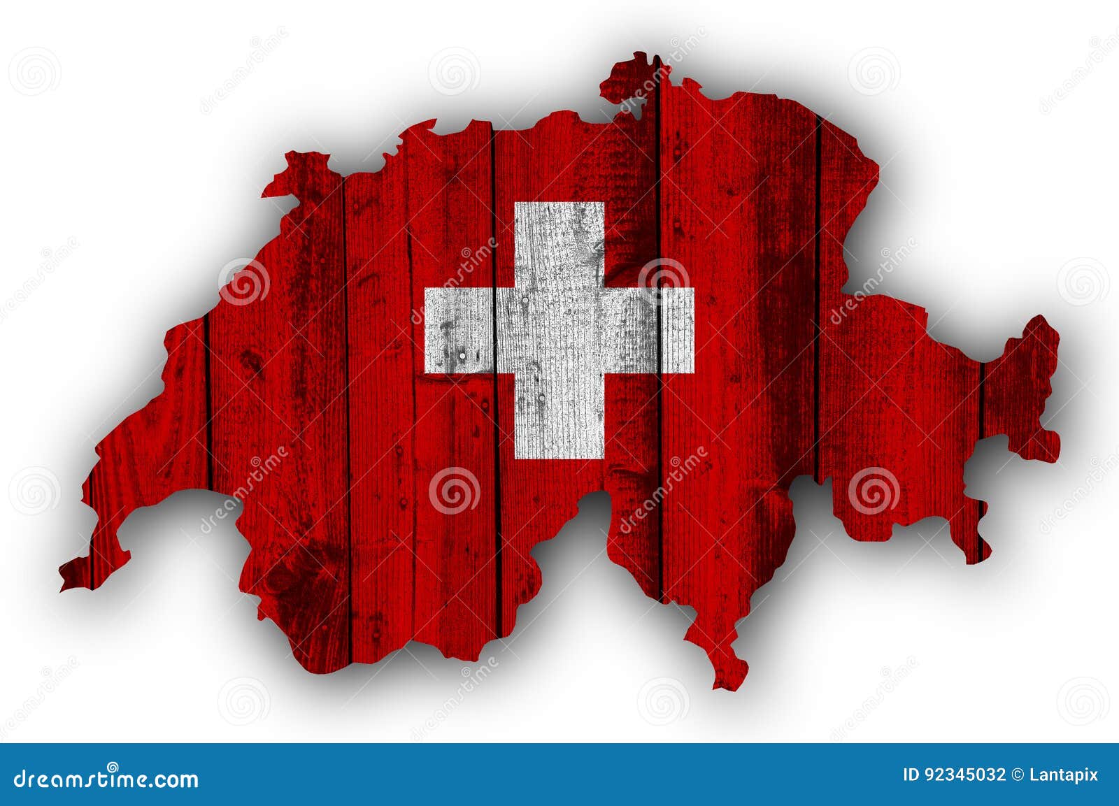 Textured Map of Switzerland in Nice Colors Stock Illustration ...