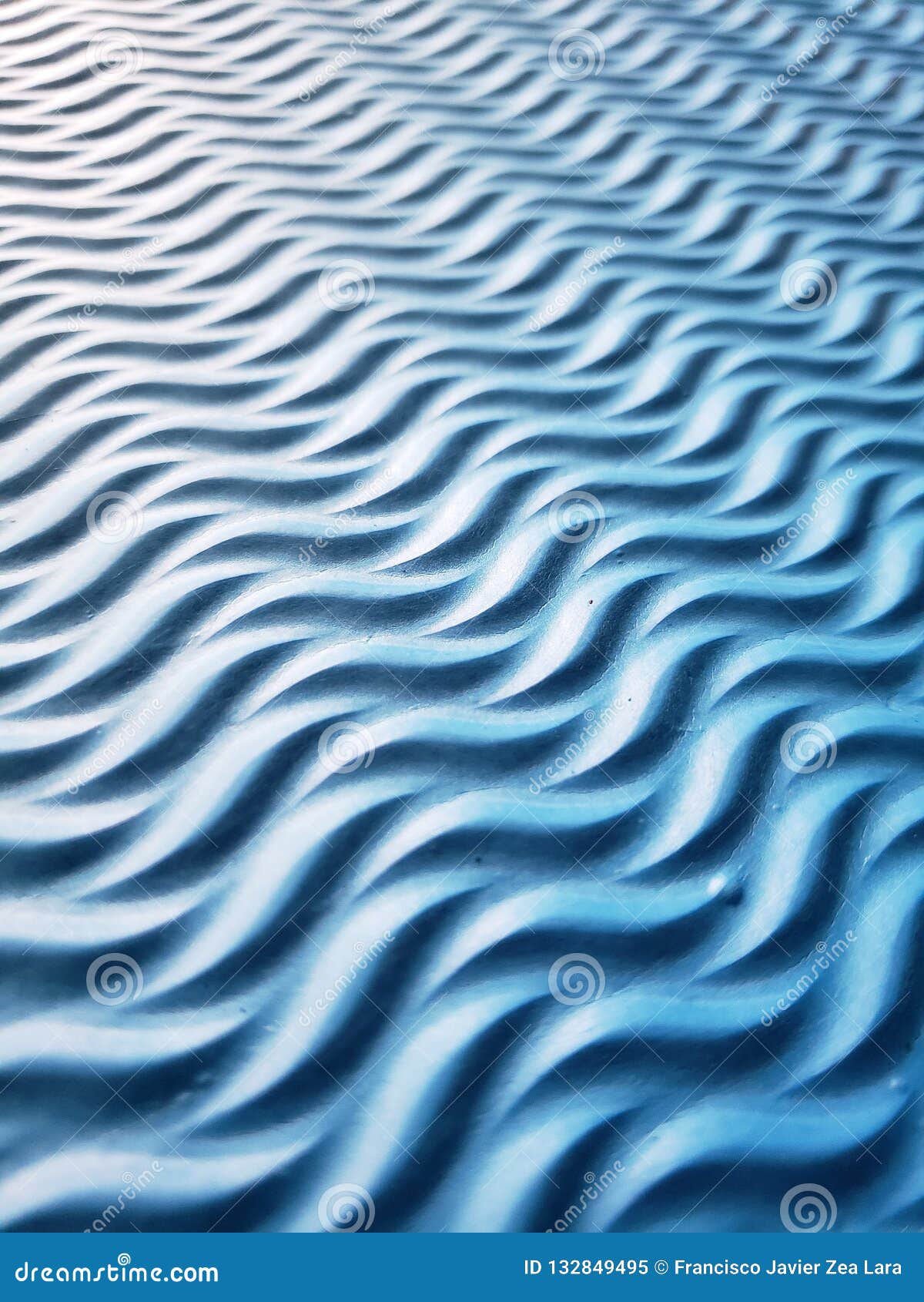 Approach To Plastic with Wavy Design in Blue Color, Background and ...