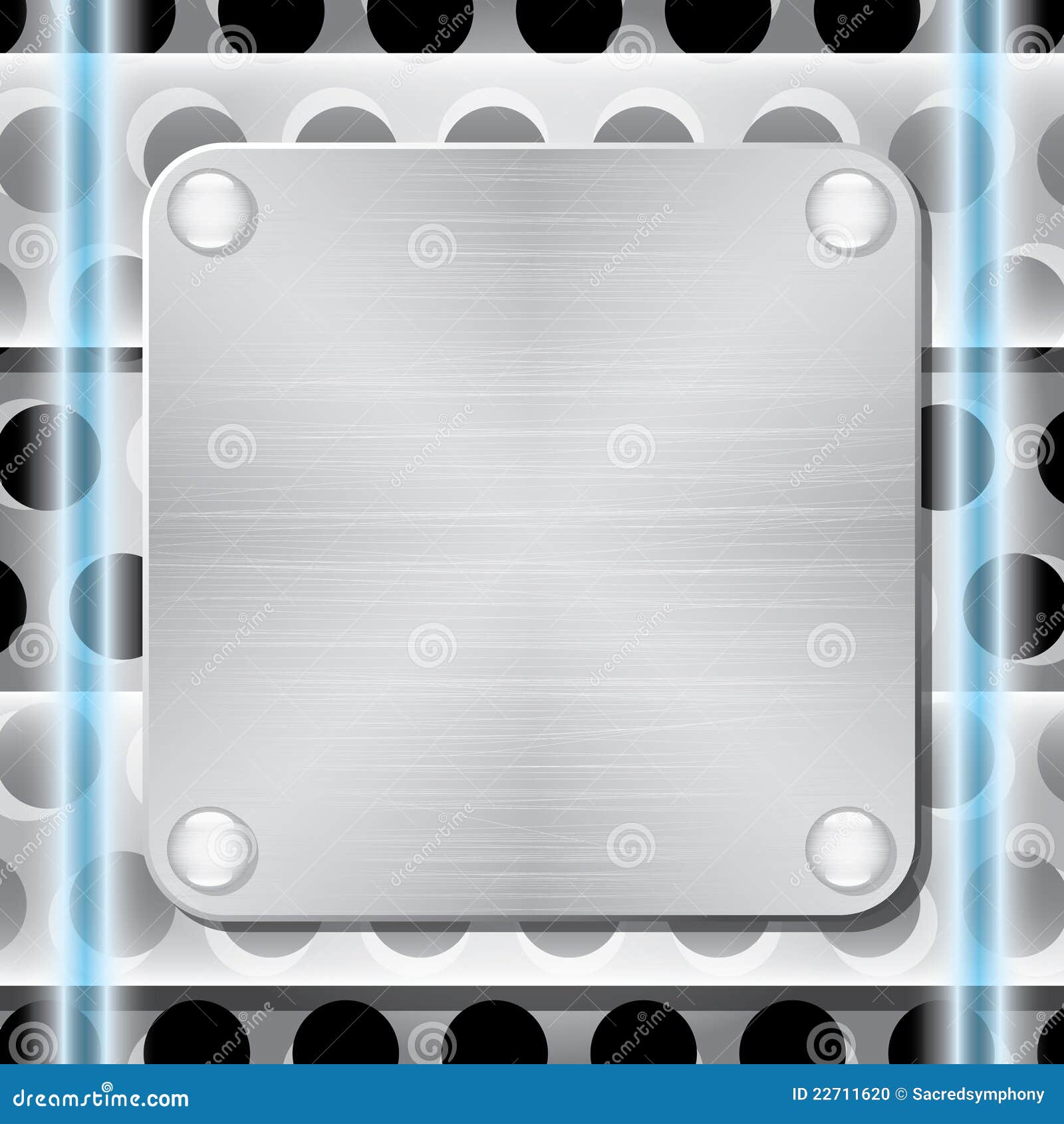 Textured Metal Plates With Rivets. Vector Illustration | CartoonDealer ...