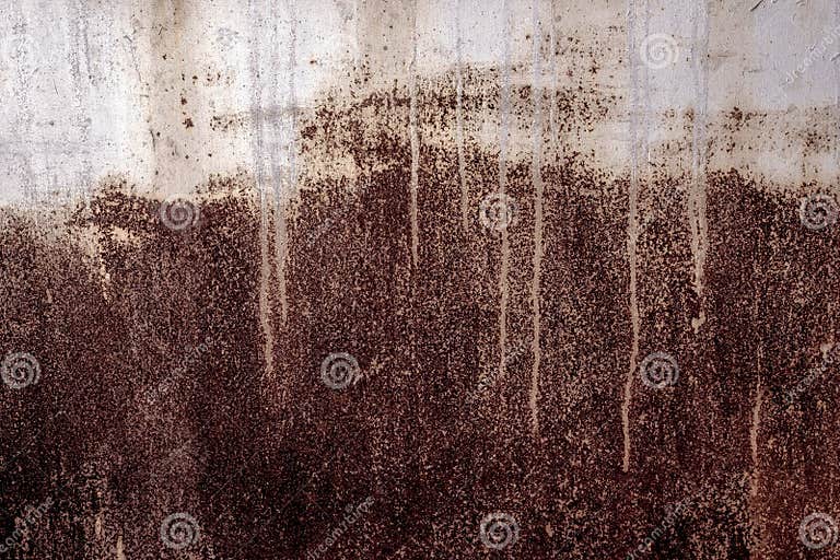 Textured Metal Surface Featuring Unique Rust Patterns and Drips from ...