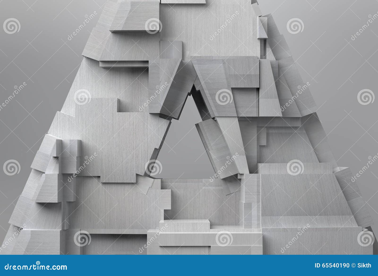 Textured Metal Triangle stock illustration. Illustration of aluminium ...