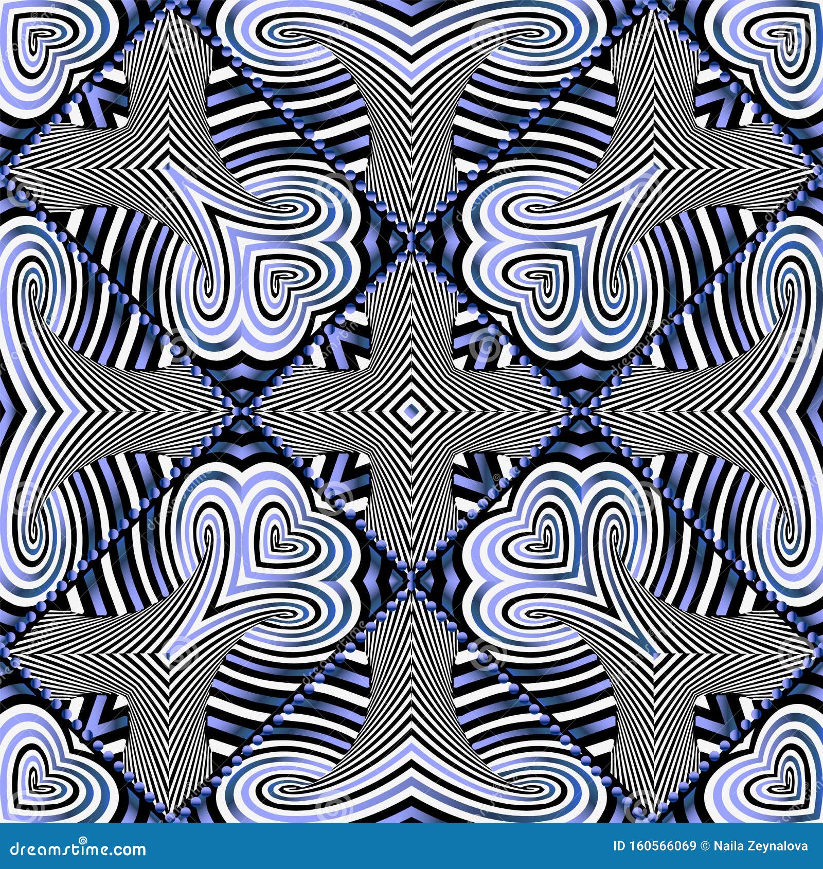 Textured Modern Vector Seamless Pattern. Abstract Radial Stripes and ...