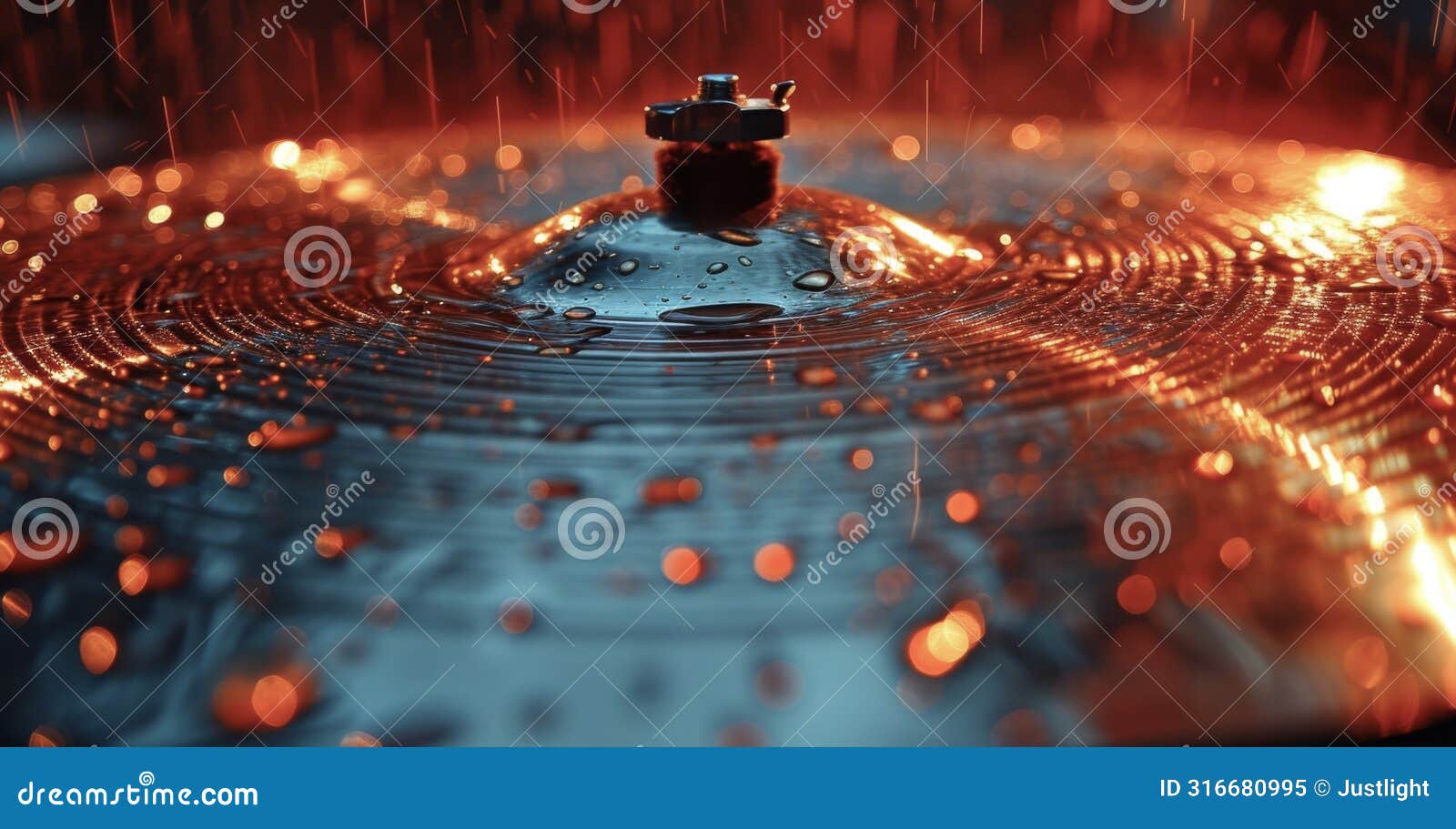 The Textured Movement of Cymbals during an Intense Drum Solo Rapid ...