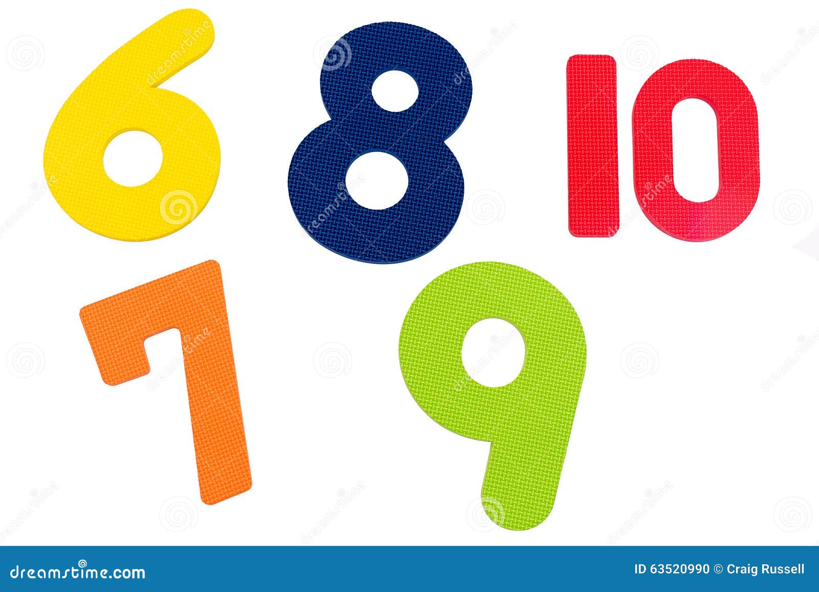 Textured Numbers Six To Ten Stock Photo - Image of background, graphic ...