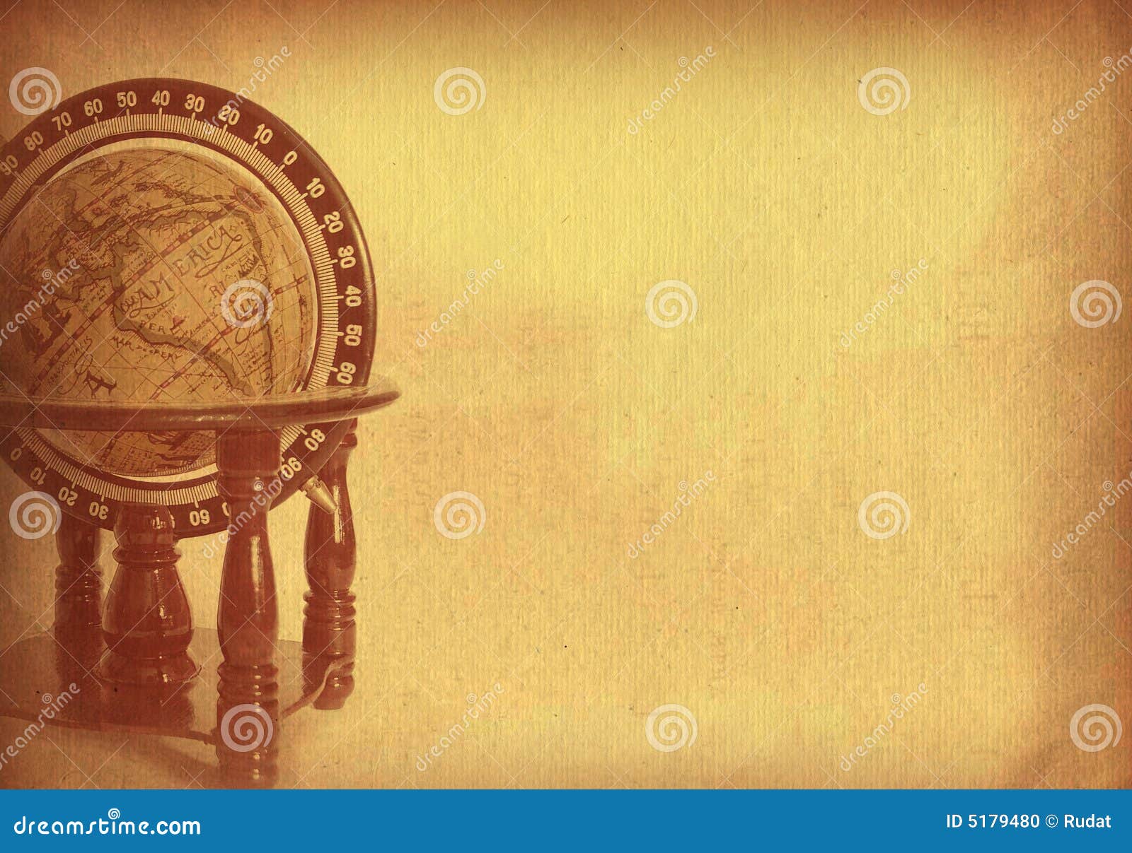 Textured Old Paper With Globe Stock Illustration - Illustration of ...