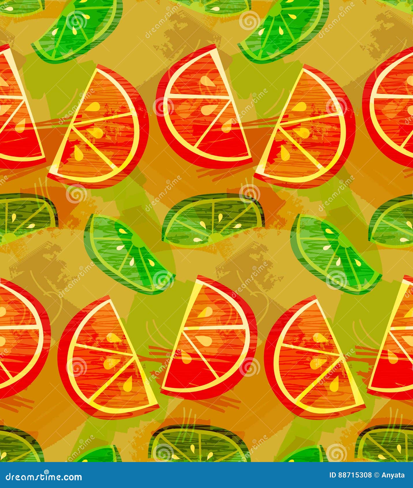 Textured Orange and Lime Slices Grudge Stock Vector - Illustration of ...