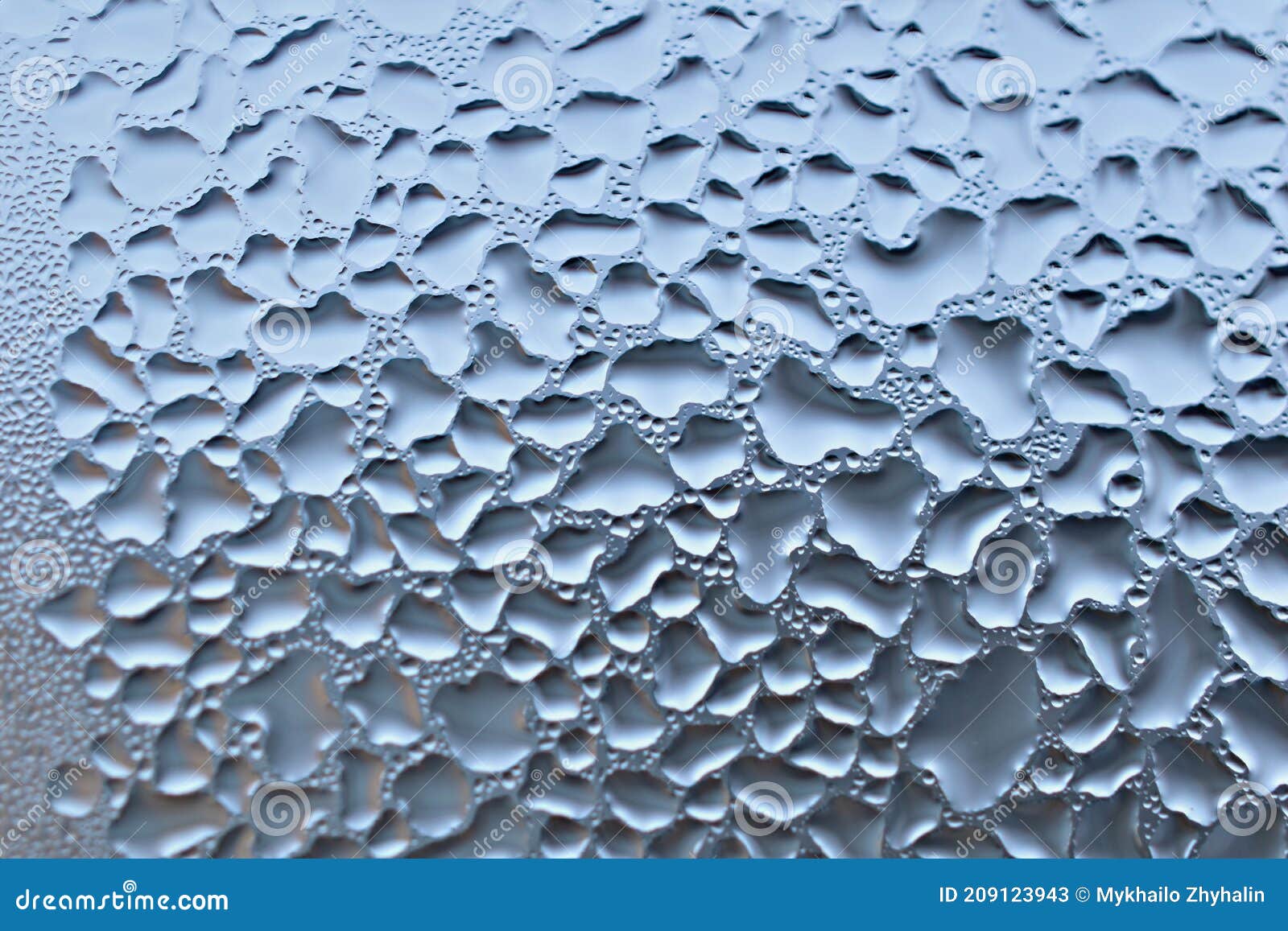 Textured Pattern of Condensation on the Glass of the Window Frame Stock ...