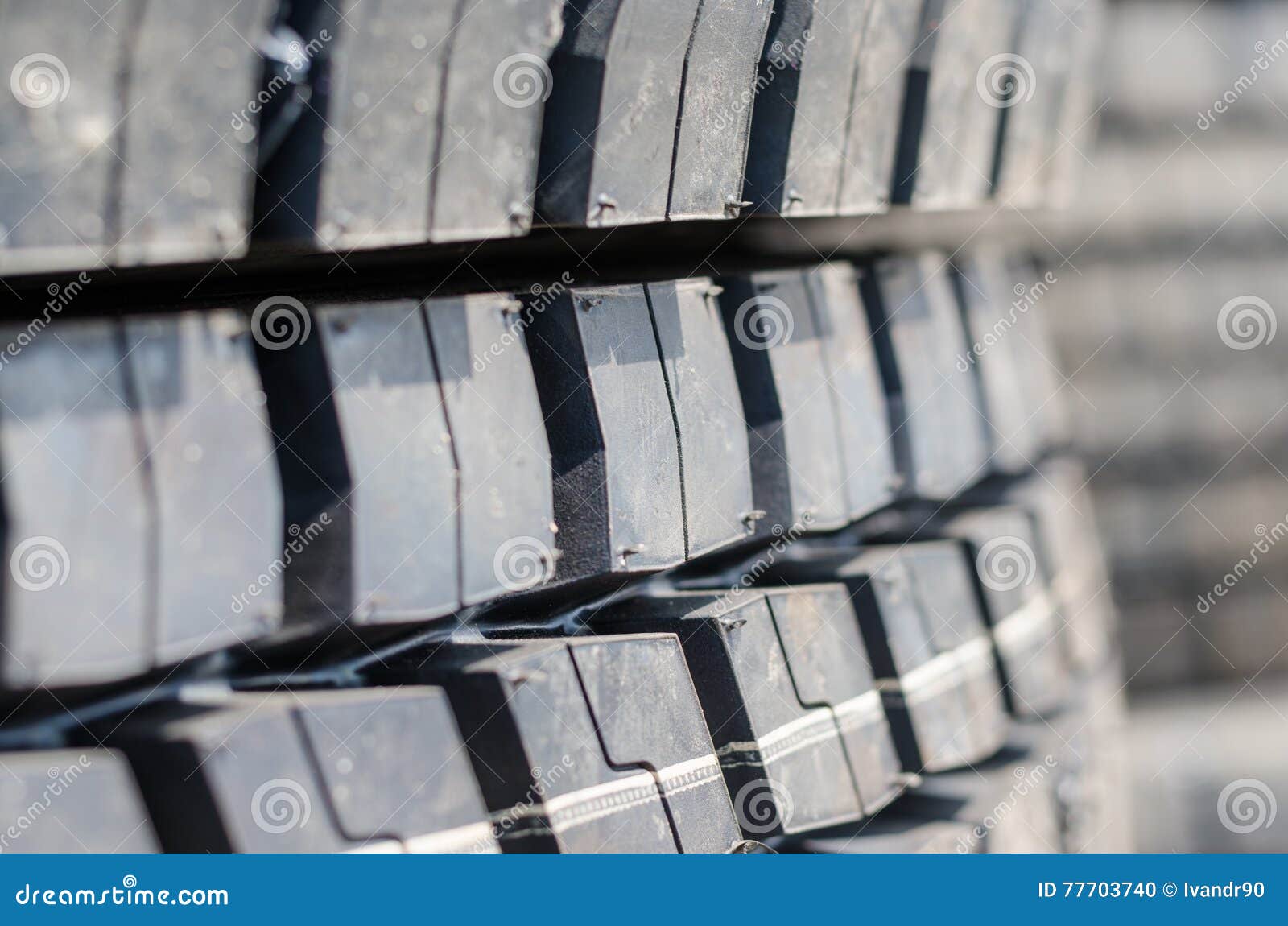 Textured Pattern of a New Truck Tire Background Stock Photo - Image of ...