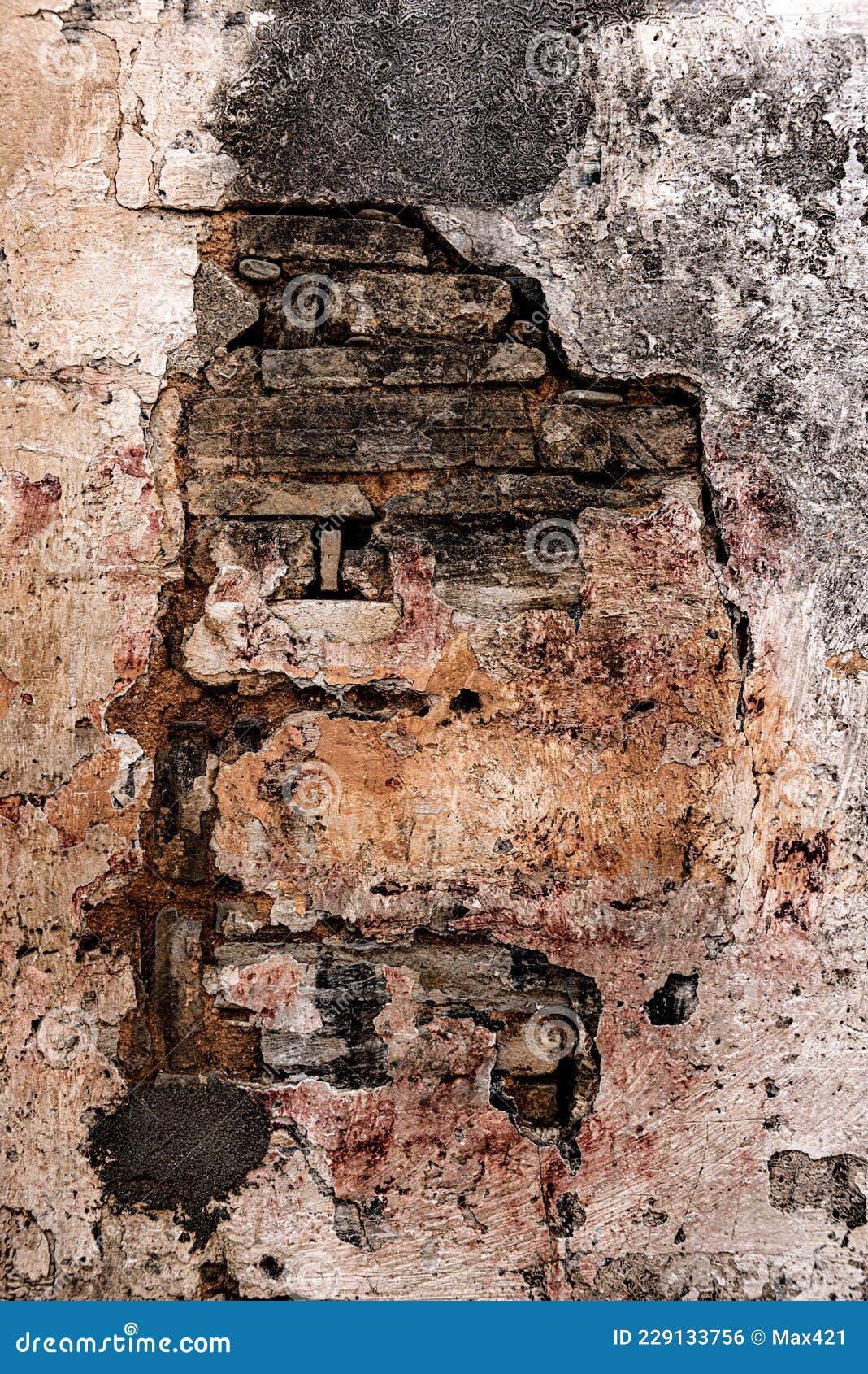 Textured Pattern of Plastered Stone Wall Stock Photo - Image of cured ...