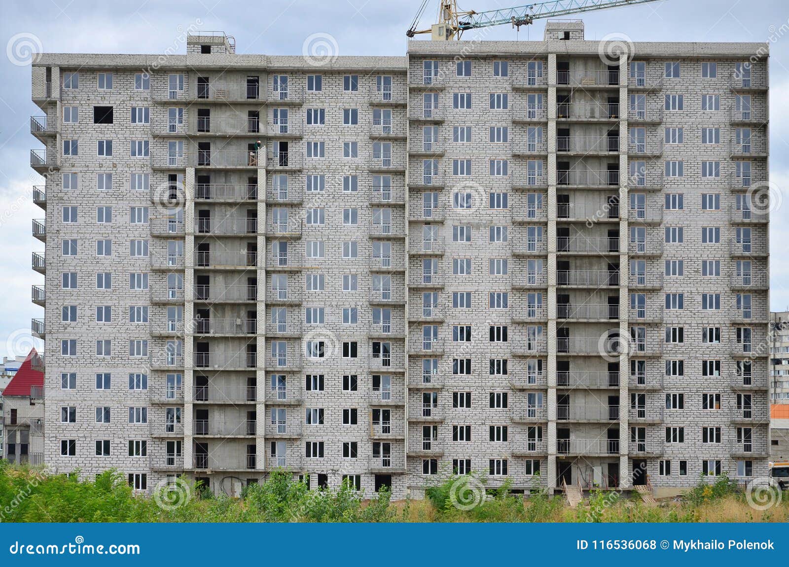 Textured Pattern of a Russian Whitestone Residential House Building ...