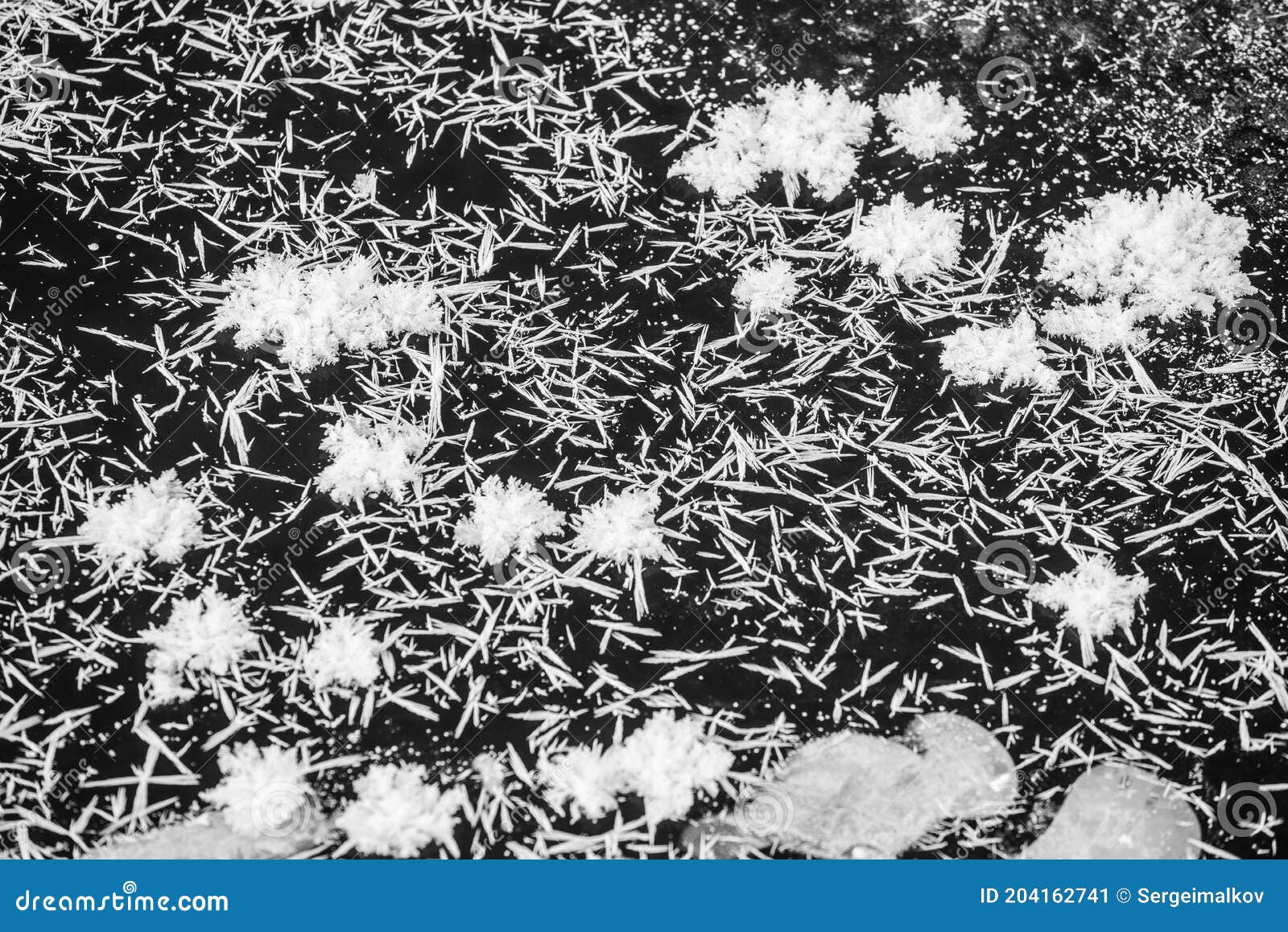 Textured Patterns on Melted Ice Stock Image - Image of path, lake ...