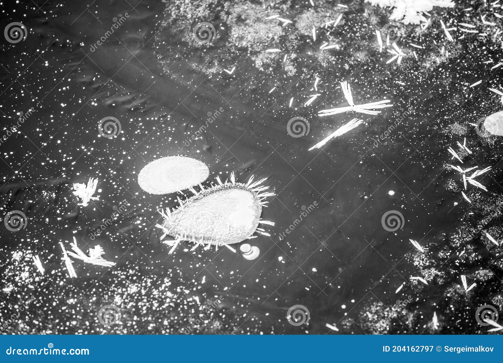 Textured Patterns on Melted Ice Stock Image - Image of textured ...