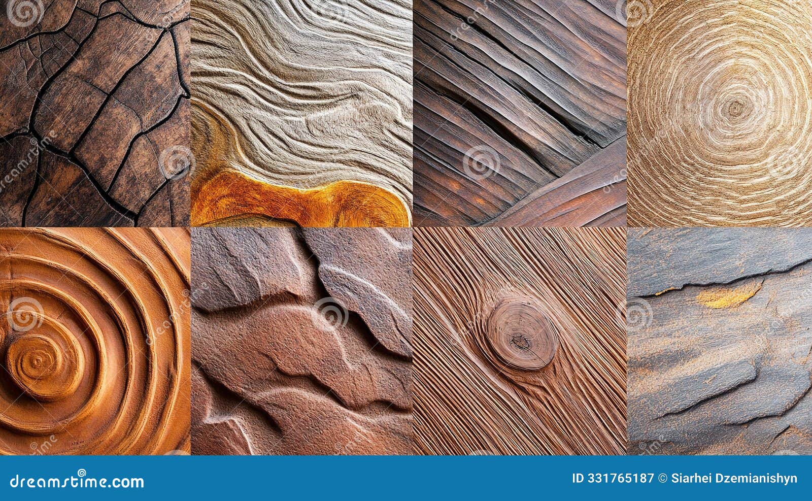 Textured Patterns of Natural Stone and Wood Showcasing Earthy Colors ...