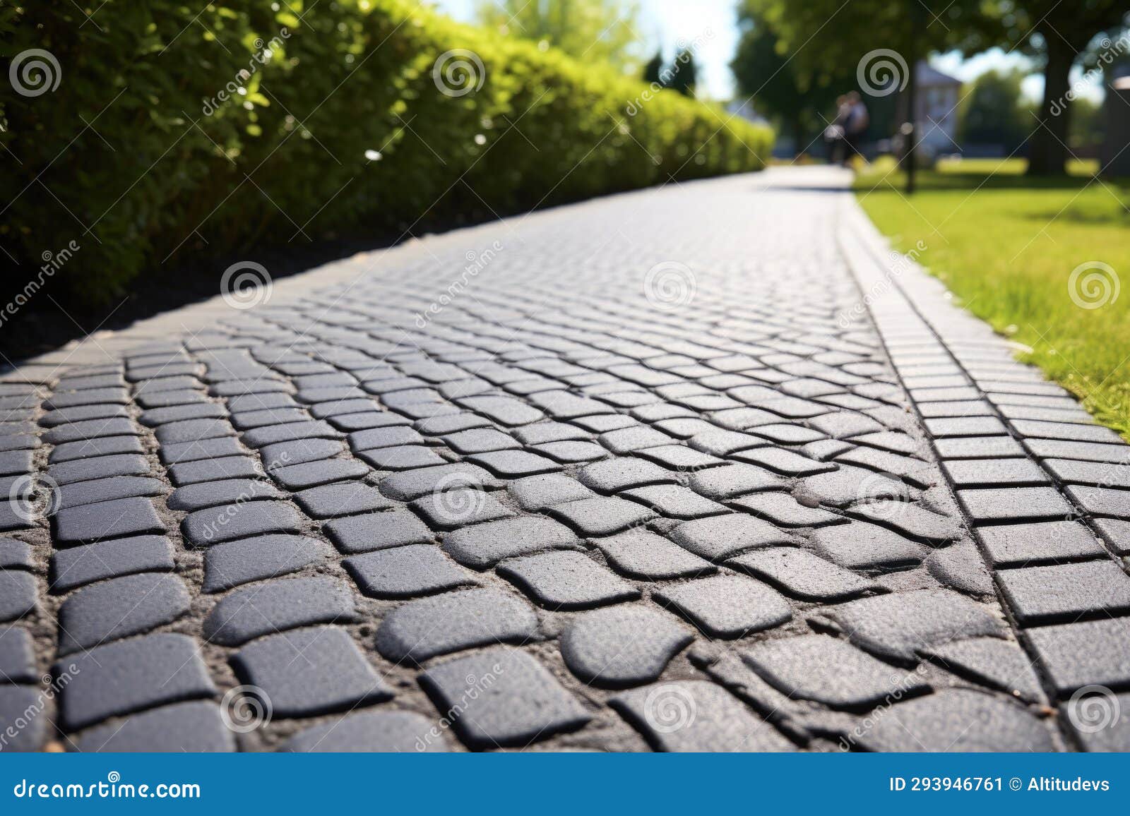 Textured Paving for Guidance on a Pathway Stock Image - Image of ...