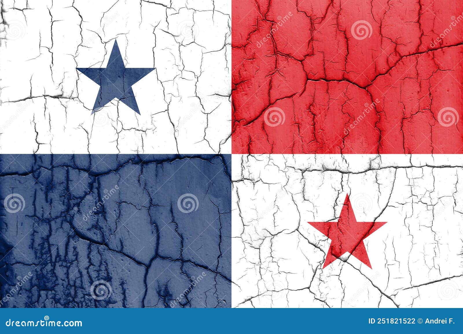 Flag Of Panama. Fabric Texture Of The Flag Of Panama Stock Photo ...