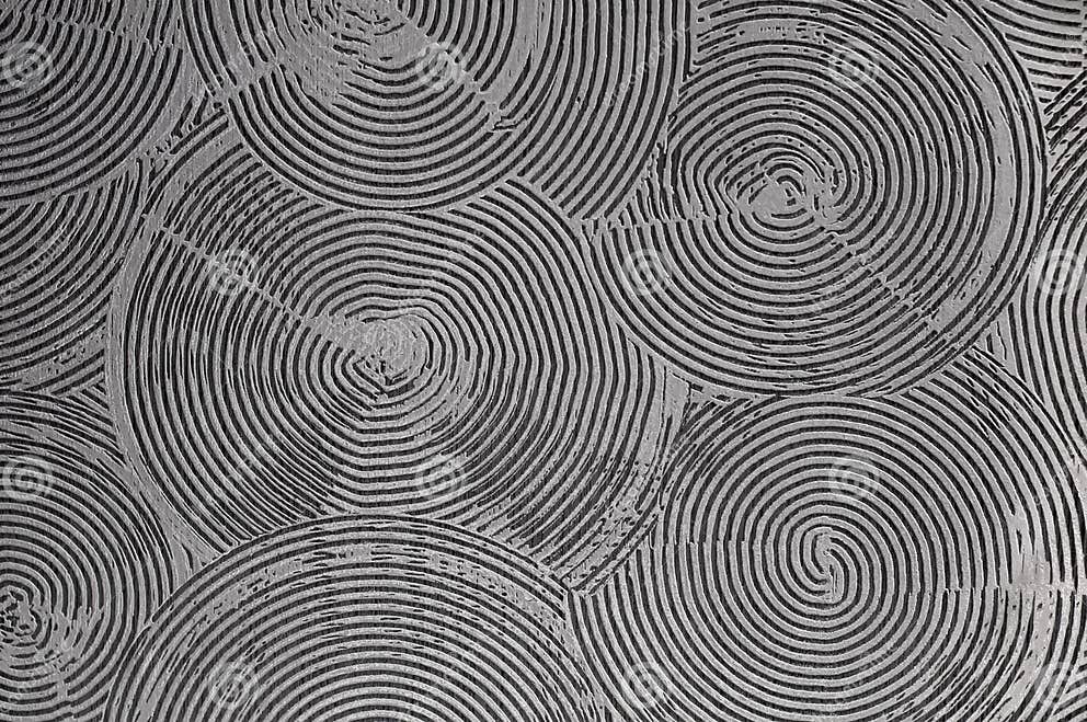 Textured Plaster for Walls, Patterns in the Form of Rings. the Texture ...