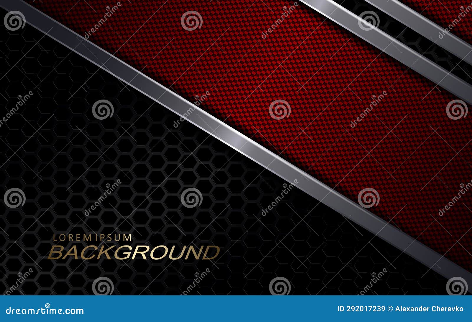 Textured Red Frames with a Shiny Metallic Border Stock Illustration ...