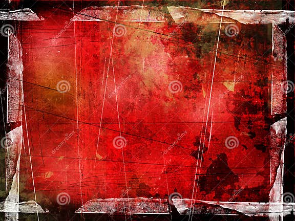 Textured red grunge border stock illustration. Illustration of vintage ...