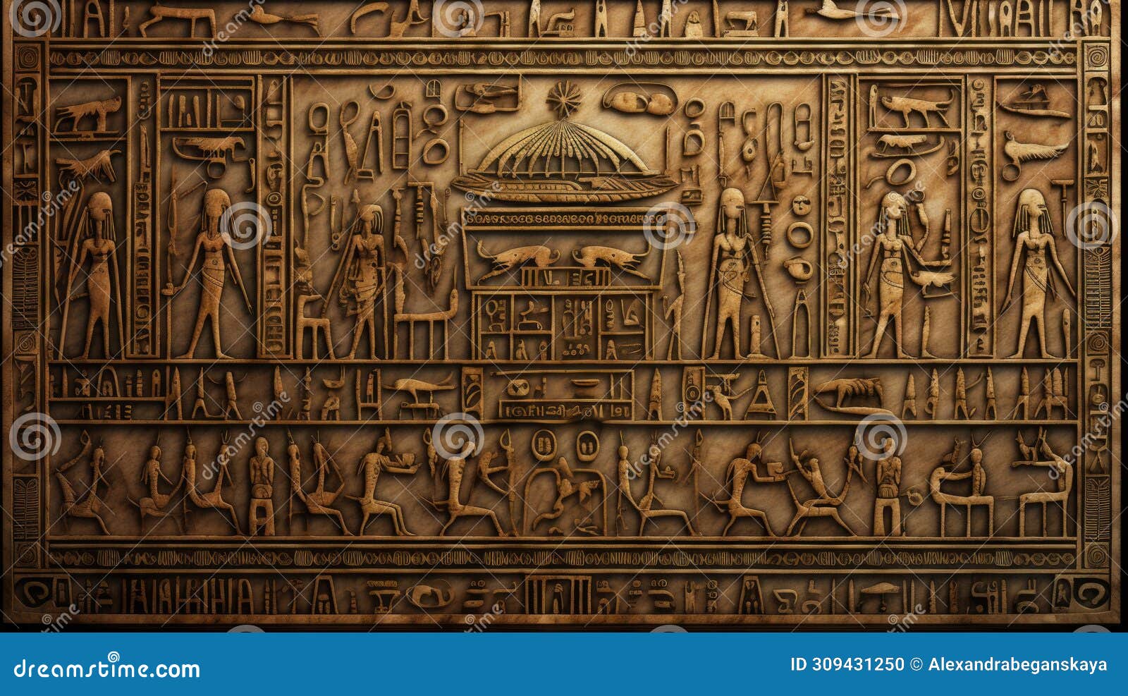 Textured Relief of Ancient Egyptian Hieroglyphic Script Stock ...