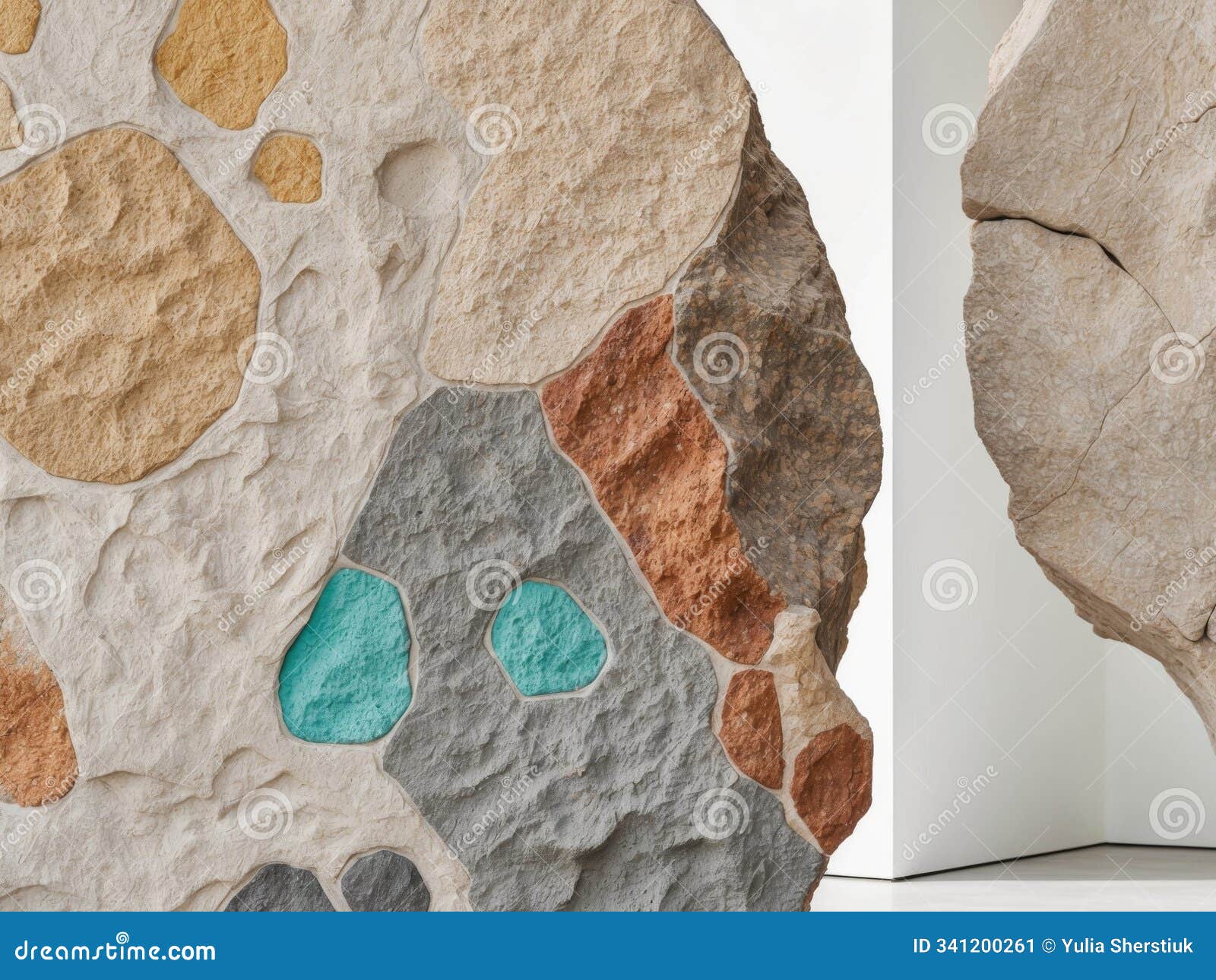 Textured Rock Surface with Varied Colors and Shapes. Stock Image ...