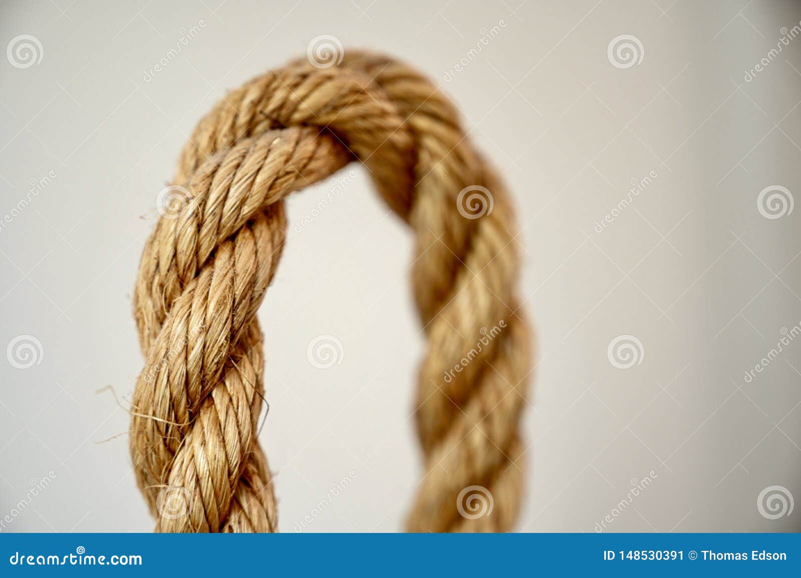 Textured Rope Loop with Focus Blur Stock Image - Image of beige, woven ...