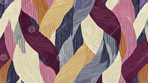 Textured Seamless Knitting Pattern with Flowing Abstract Lines and ...