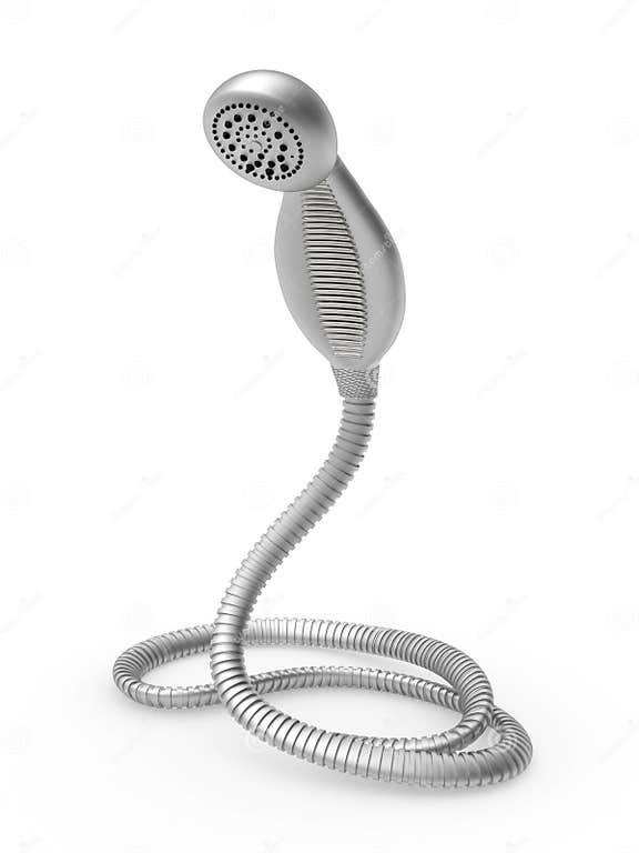 Textured Shower Represented As Snake Stock Illustration - Illustration ...