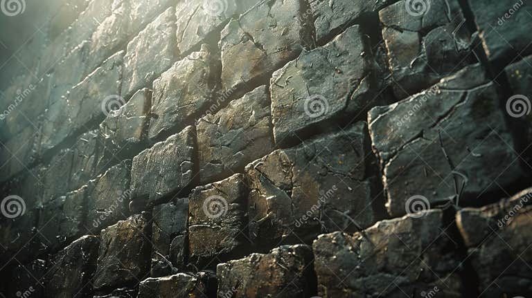 Textured Solid Wall with Stone Patterns in Dim Lighting Stock Photo ...