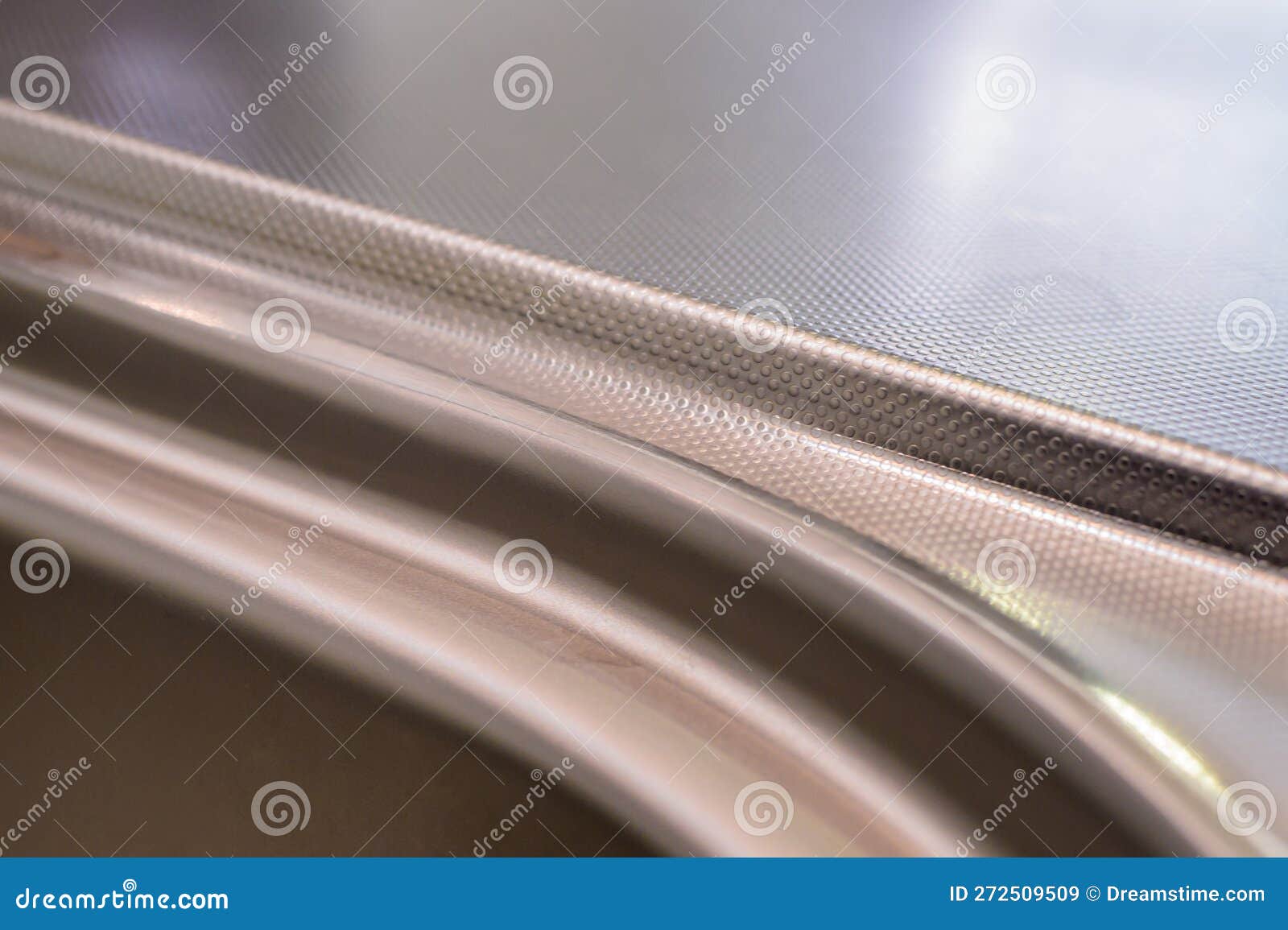 Textured Stainless Steel Surface of Sink Edge with Kitchen Worktop ...