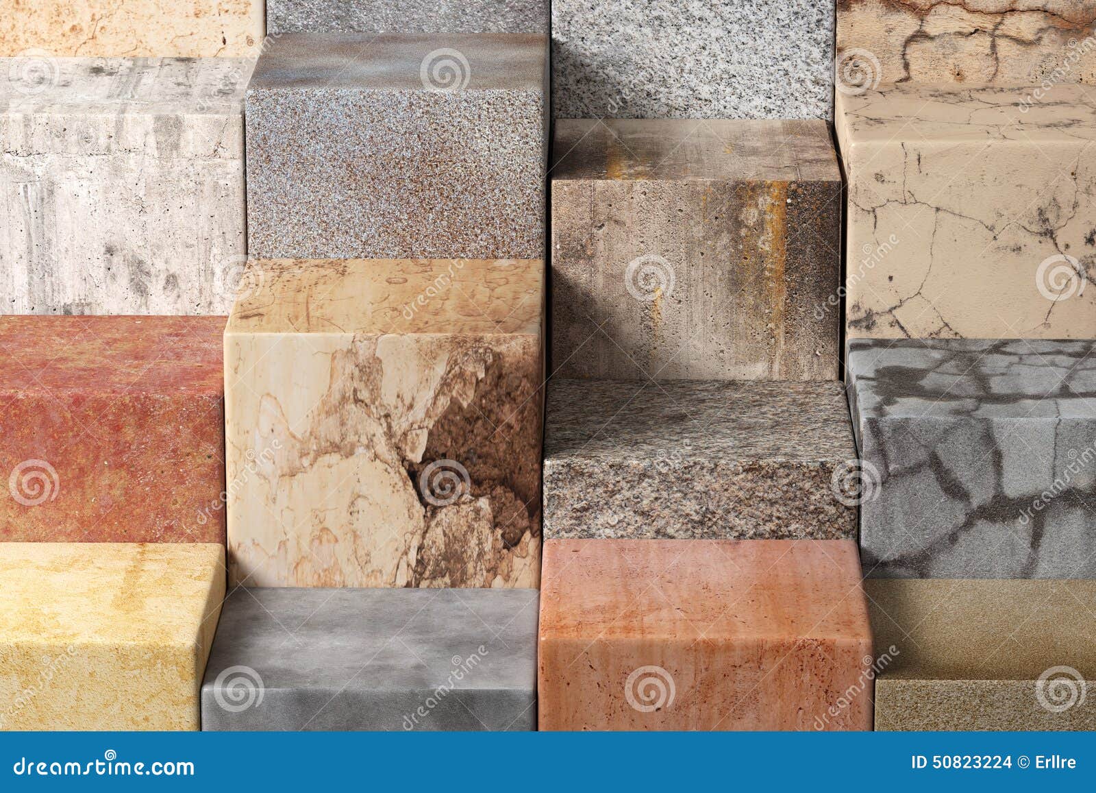 Textured stone cubes stock illustration. Illustration of design - 50823224