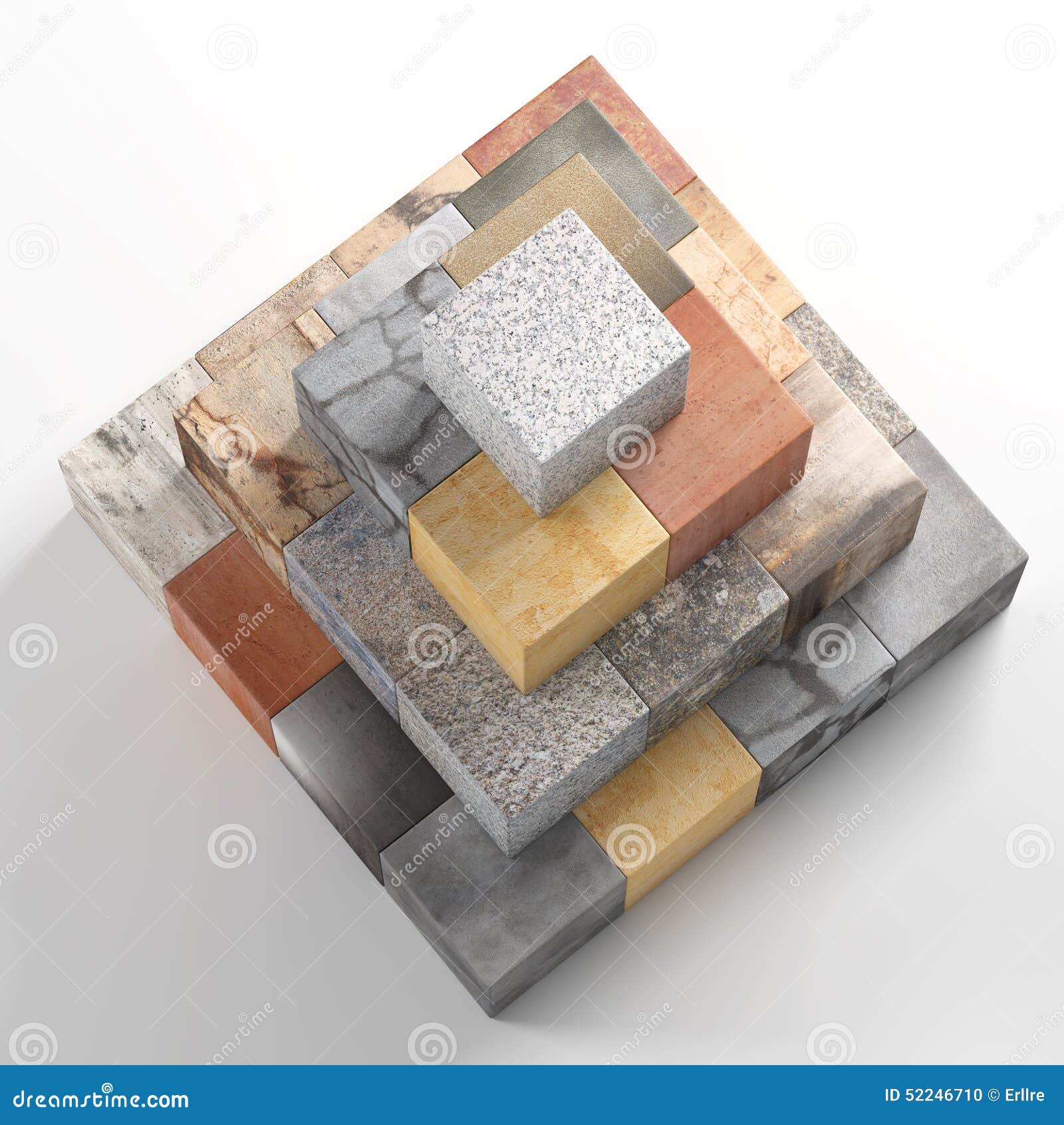 Textured stone cubes stock illustration. Illustration of industrial ...